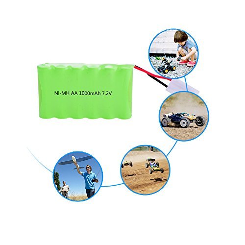 Yungou AA 7.2V 1000mAh Nickel-Metal Hydride Cell Batteries Remote Control Model Electric Toys Rechargeable Batteries