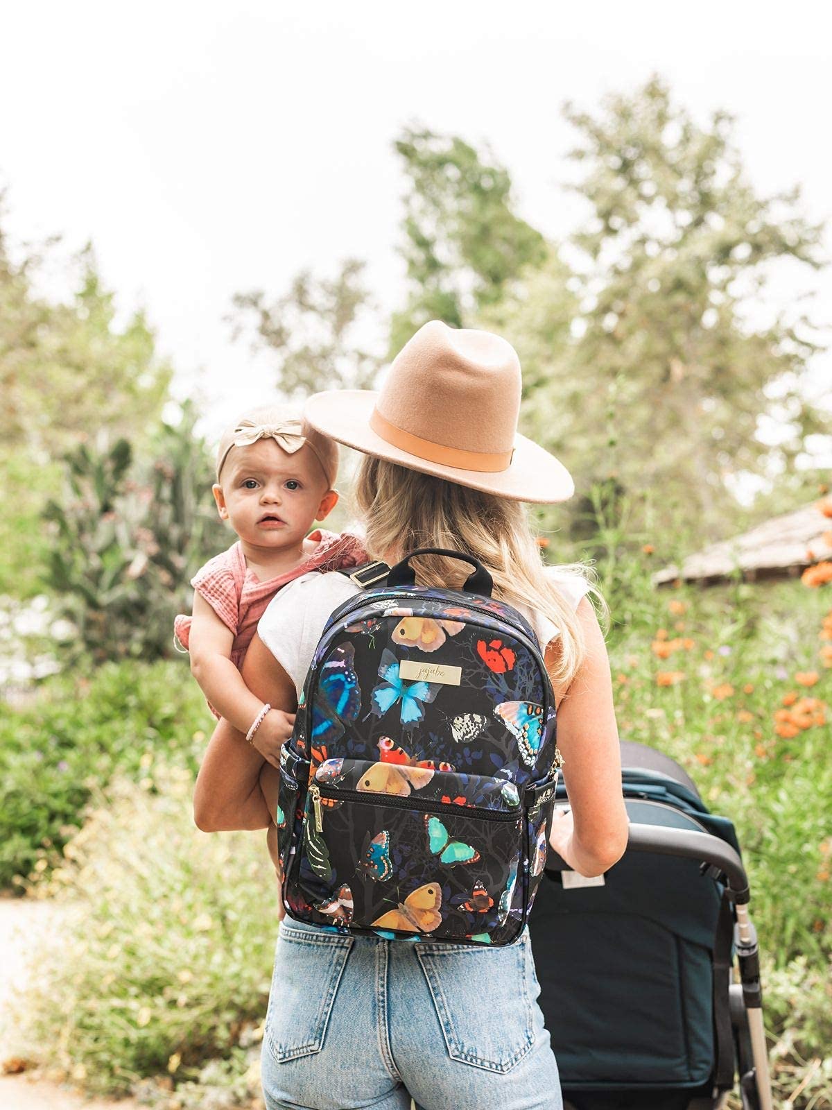 JuJuBe Be Right Back Unisex Travel Backpack, Diaper Bag with Memory Foam Changing Pad, Be Fashionably Organized Anywhere