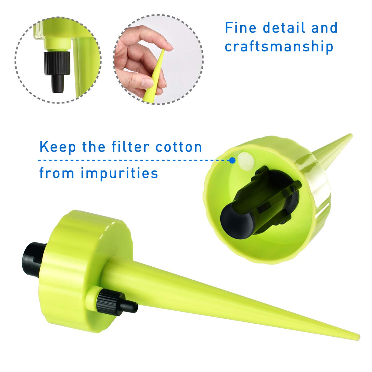 Upgraded Plant Waterer, Self Watering Spikes System, Plant Watering Devices with Slow Release Control Valve Switch, Automatic Vacation Drip Irrigation Watering Stakes for Indoor & Outdoor Plants