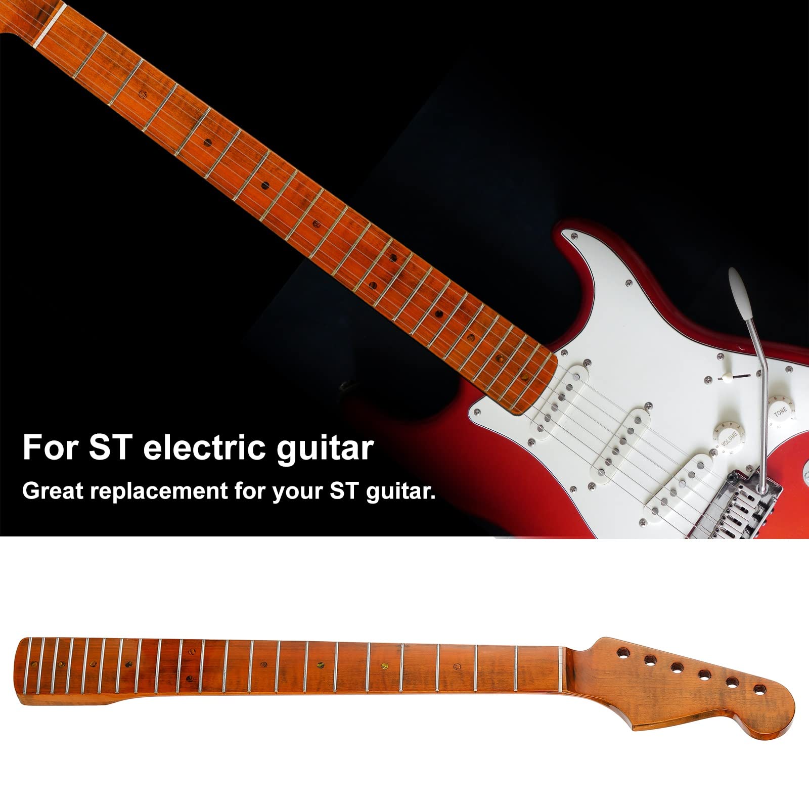 21 Frets Electric Guitar Neck Collection Series Canadian Maple for ST Parts Replacement