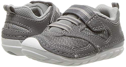 Stride Rite Girl's Adrian Baby Boy's Athletic Mesh Sneaker, Grey, 3 Infant