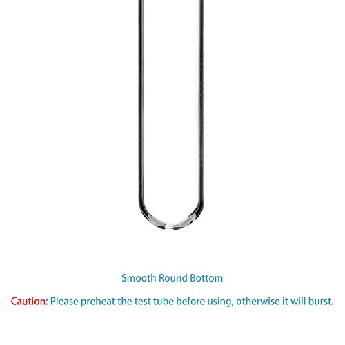 StonyLab 200 Pack Borosilicate Glass Round Bottom Test Tubes, 12 mm OD X 75 mm Length (200 Pack)