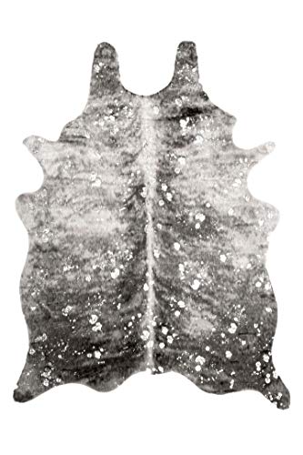 nuLOOM Bravo Spotted Faux Cowhide Area Rug, 5' x 6' 7", Grey