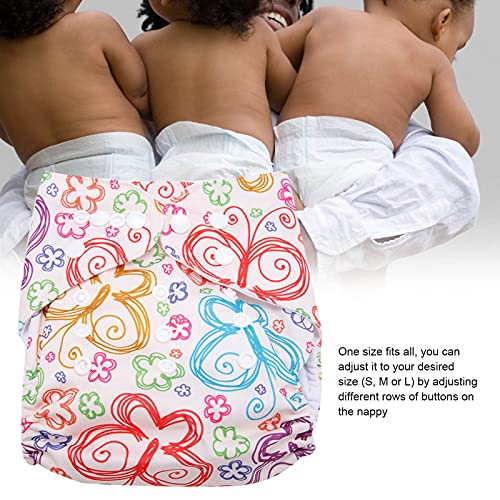 Baby Cloth Diapers, Reusable Infant Swim Diaper Washable Cloth Hook Loop Operating Size Adjustable for Baby Girls and Boys (BL001)