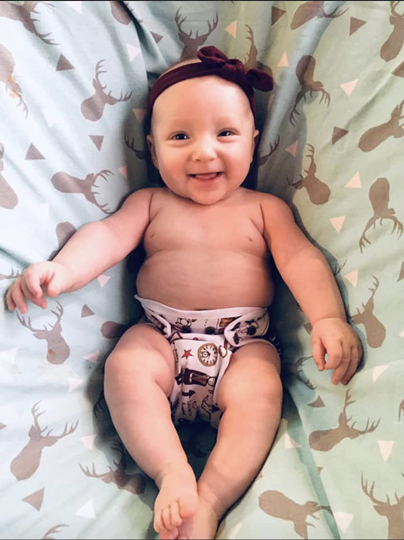 Kawaii Baby 6 Happy Leak-Free Cloth Diaper Covers, Double Waterproof Layer adjustable to fit babies 8-36 pounds (Happy Girl)