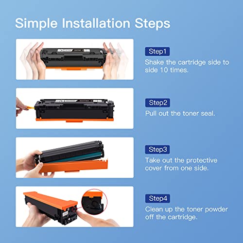 GPC Image Compatible Toner Cartridge Replacement for HP 202X 202A CF500X CF500A to use with Laserjet Pro MFP M281fdw M254dw M281cdw M281 M281dw M280nw Toner Printer (5 Pack)