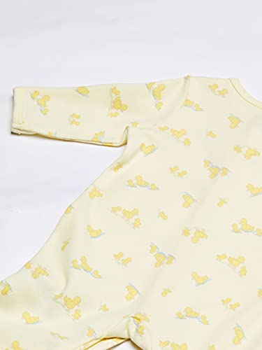 Little Me baby girls and Hat Footie, Yellow Print, Newborn US