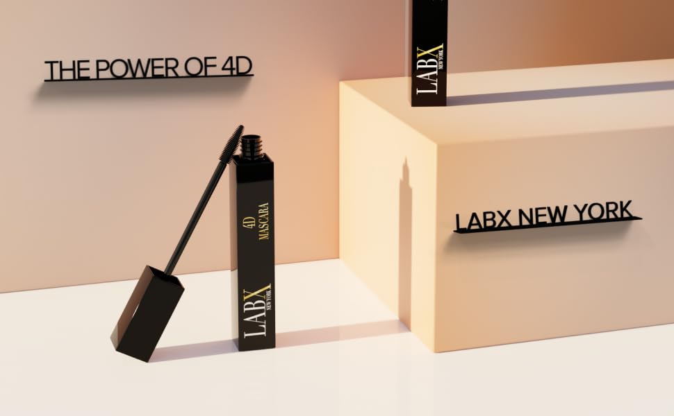4D Waterproof Mascara β False Lash Effect, Lengthening & Volumizing β Carbon Black, 8 mL