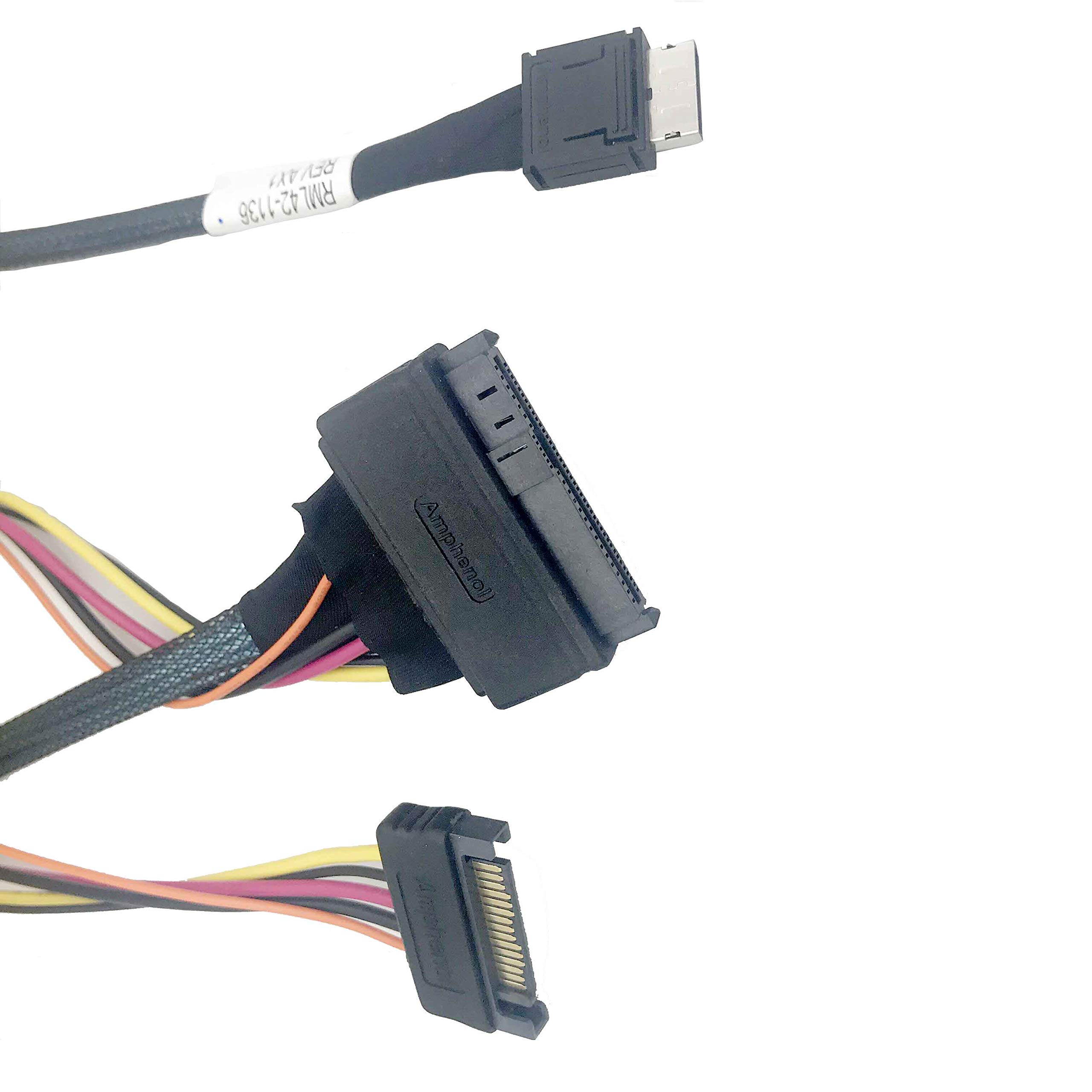 ππ’ππ’π§π€ππ« OCuLink 4X to NVMe U.2 SSD,SFF-8611 to SFF-8639 Cable with Power 100cm(CBL-SAST-0956)