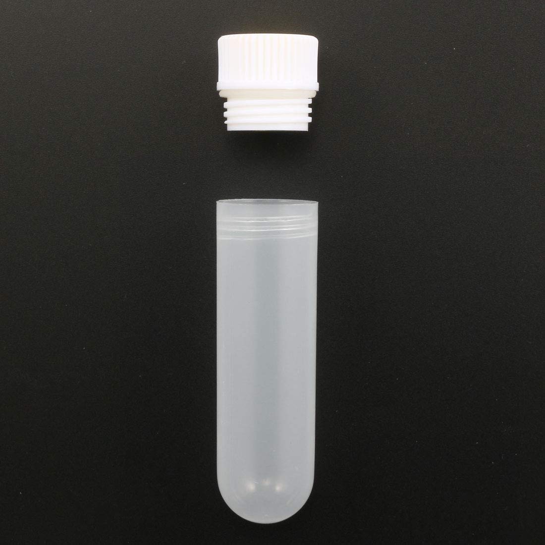 uxcell 10 Pcs 30ml Plastic Centrifuge Tubes with Screw-on Cap, Polypropylene Graduated Micro Centrifuge Tube, Round Bottom, Gray, Storage Container for Beads Sample Lab