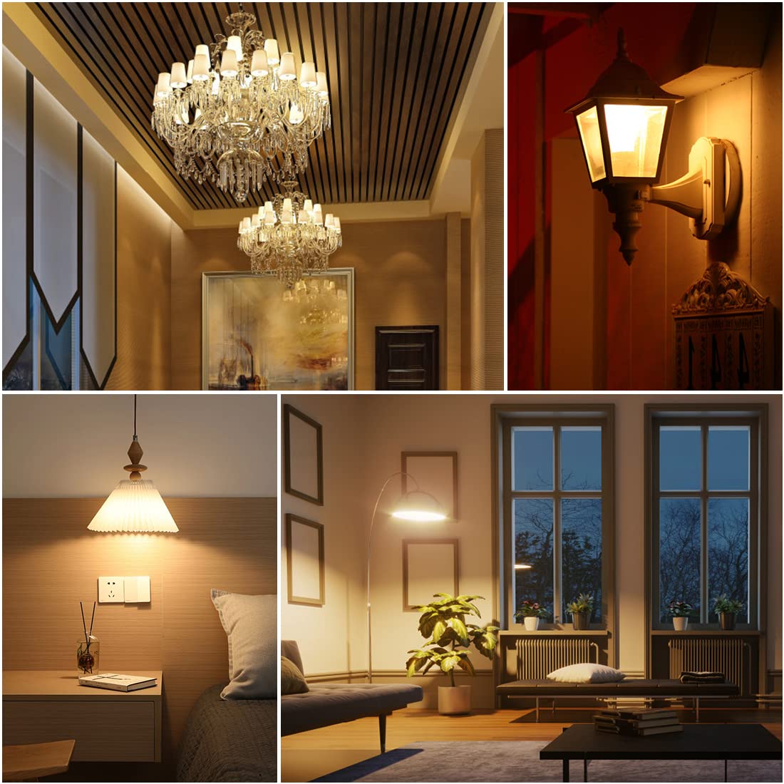 LEDERA 150 Watt LED Bulb, Energy Saving 23W Warm White Bulb 3000K, 2500 Lumens A21 LED Bulb 150W-200W, No-Flikcer E26 Medium Base for Home Office Mall Factory, Non-Dimmable, 4Pack