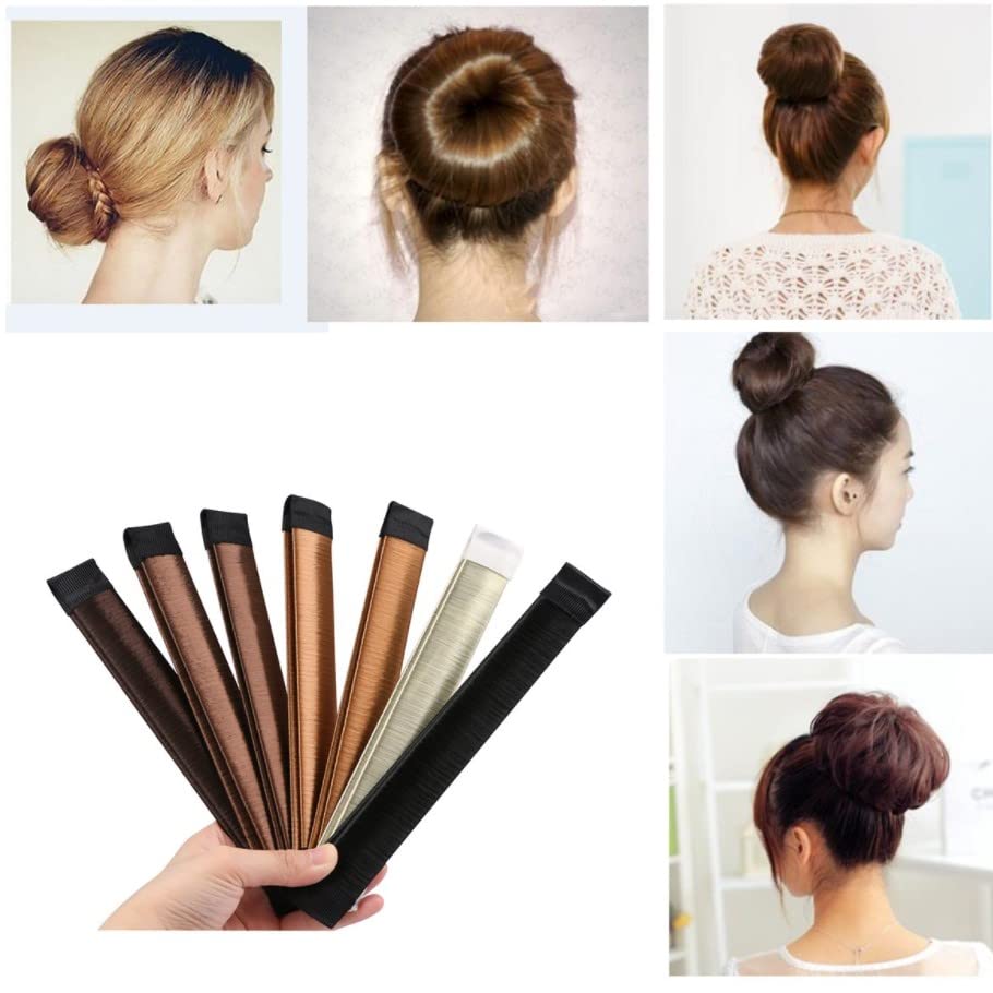 4 Pcs Magic Hair Bun Maker, Donut Bun Maker for Hair, French Twist Bun Shaper Hair Tools for Women