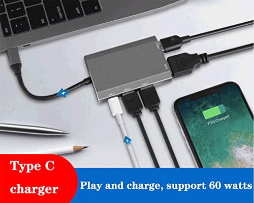 XUNMAIFHB Portable Docking Station,Type c hub hub 5-in-1 USB HUB5 Port Computer Adapter Mobile Phone Docking Station USB3.0, HDMI, Type-C Fast Transmission