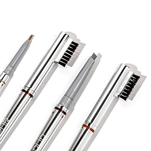 PÜR MINERALS Arch Nemesis 4-in-1 Dual-Ended Brow Pencil, Self-Sharpening Component, Built-In Brow Grooming Comb, Conditions & Strengthens Brow Hair- Medium,1 Count (Pack of 1)