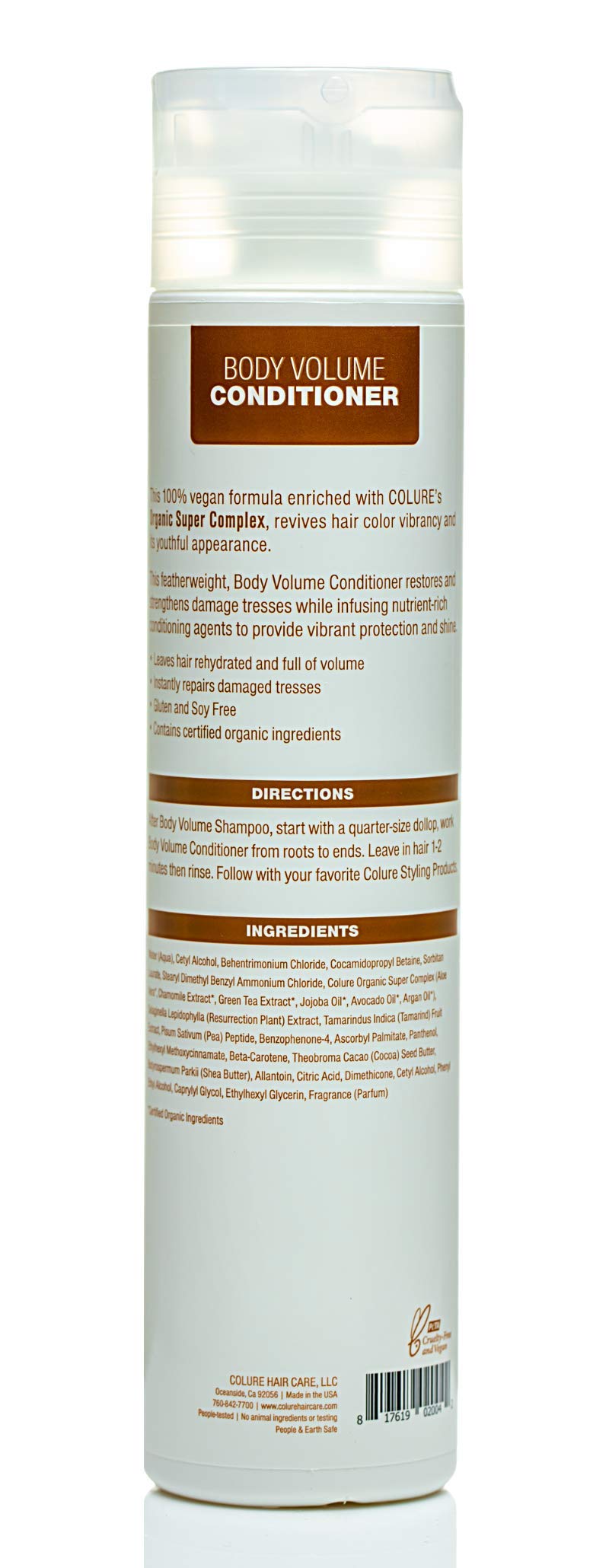 COLURE Body Volume Conditioner Repairs Dry, Damaged Tresses. Strengthens, Preserves Color-Treated Hair