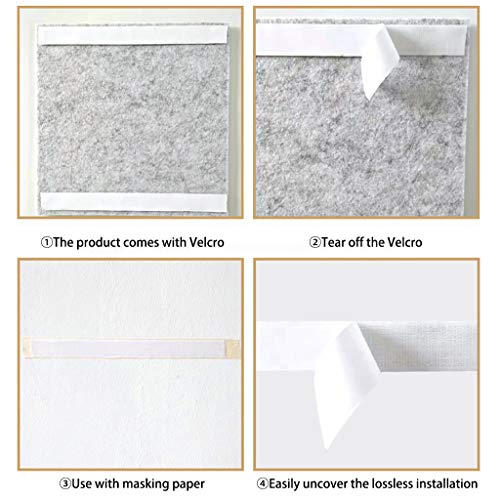 Wall decoration Felt Board, Room Decoration Photo Wall Note Board, Home Office Cork Board Wall Sticker, Foam (23.6x15.7 in)