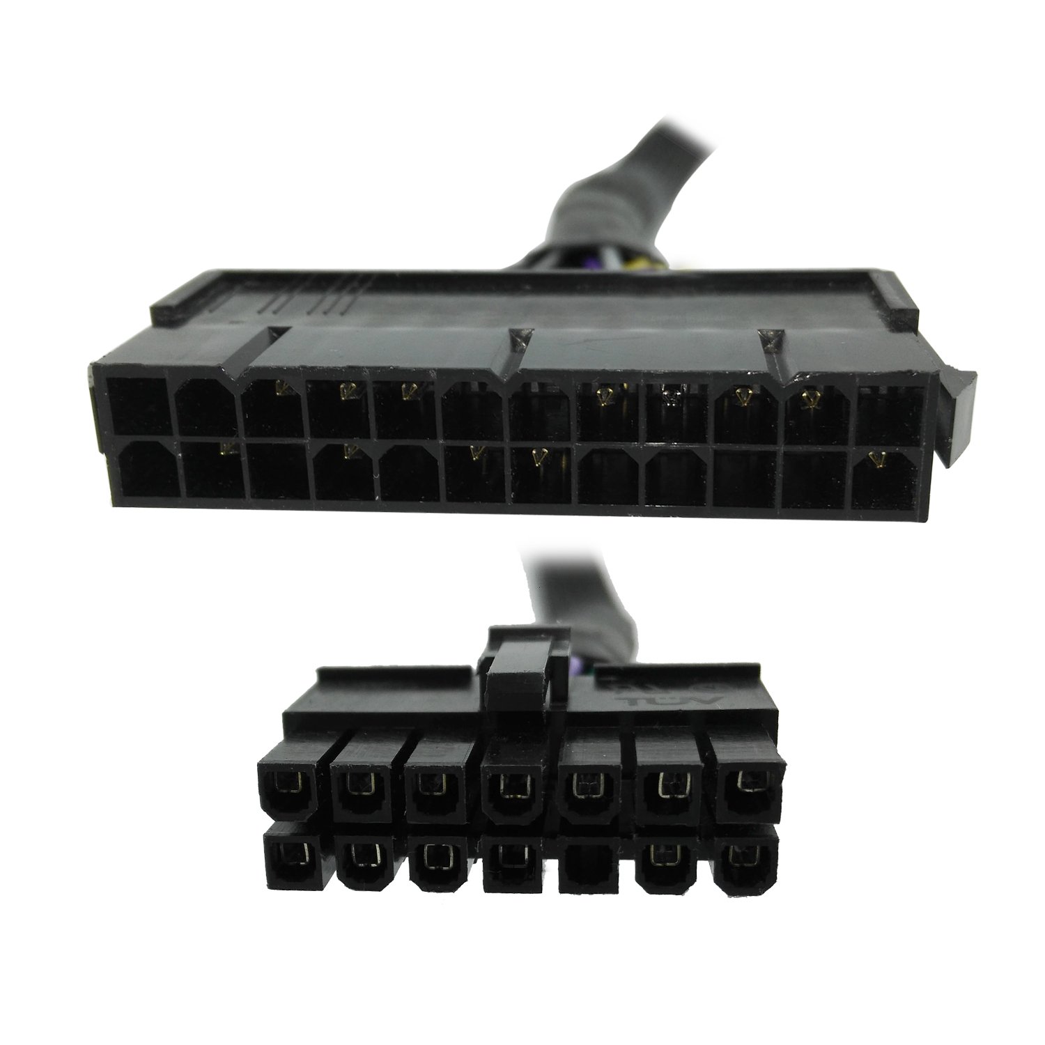 COMeap 24 Pin to 14 Pin ATX PSU Main Power Adapter Braided Sleeved Cable for IBM Lenovo PCs and Servers 12-inch(30cm) (Long Type)