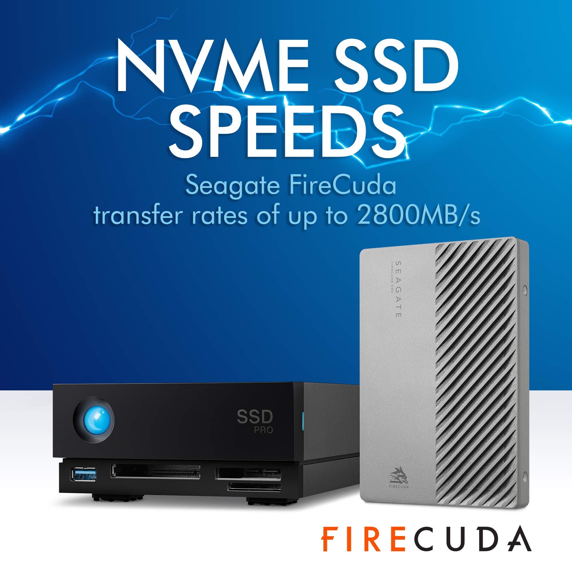 LaCie 1big Dock 4TB External Solid State Drive Desktop SSD – Thunderbolt 3, FireCuda NVMe SSD up to 2800 MB/s for Mac and PC Desktop, Data Recovery (STHW4000800)