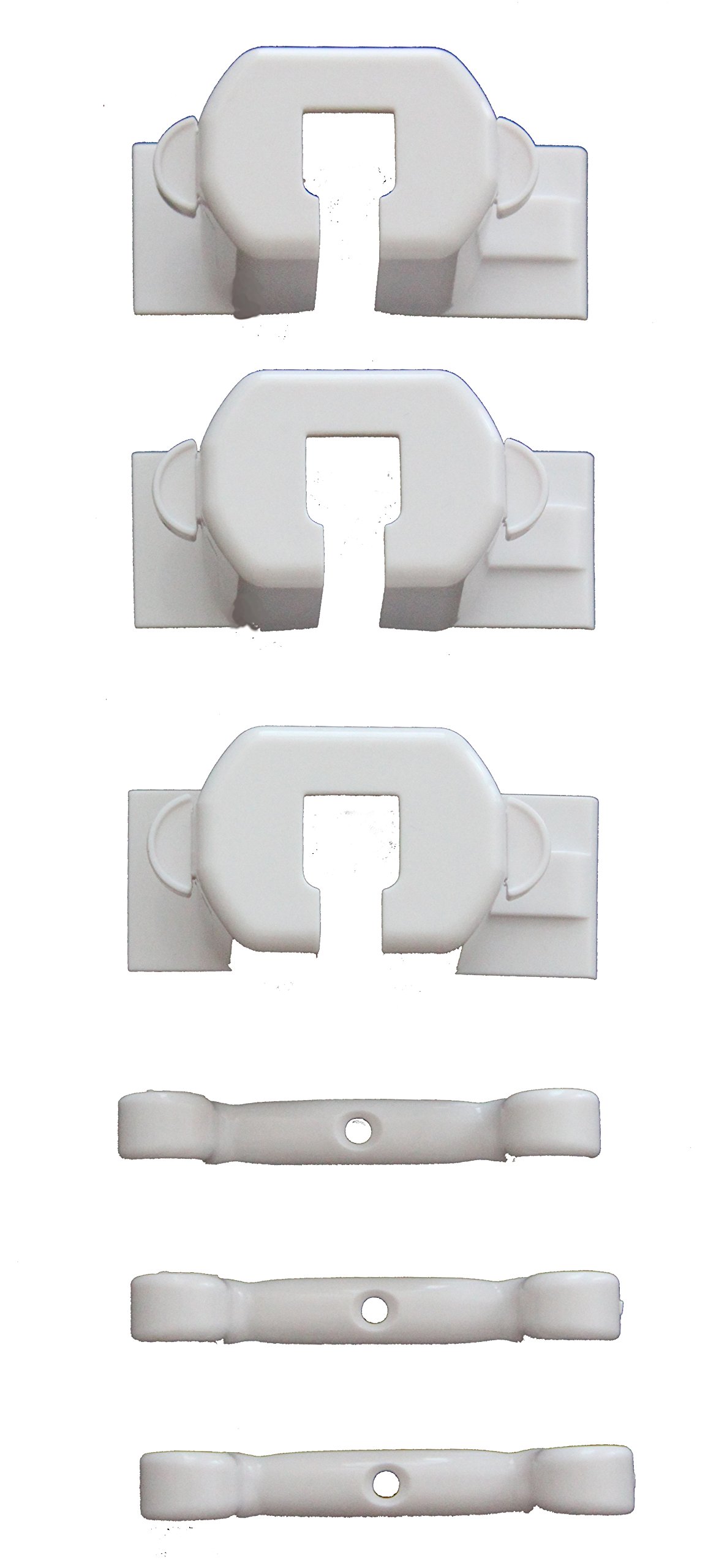 Cardinal Gates 3 Piece Plug Guard and Cord Keeper, White