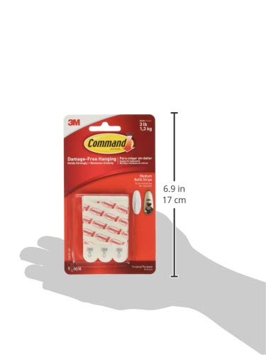 Command Medium Mounting Refill Strips, 18-Strip
