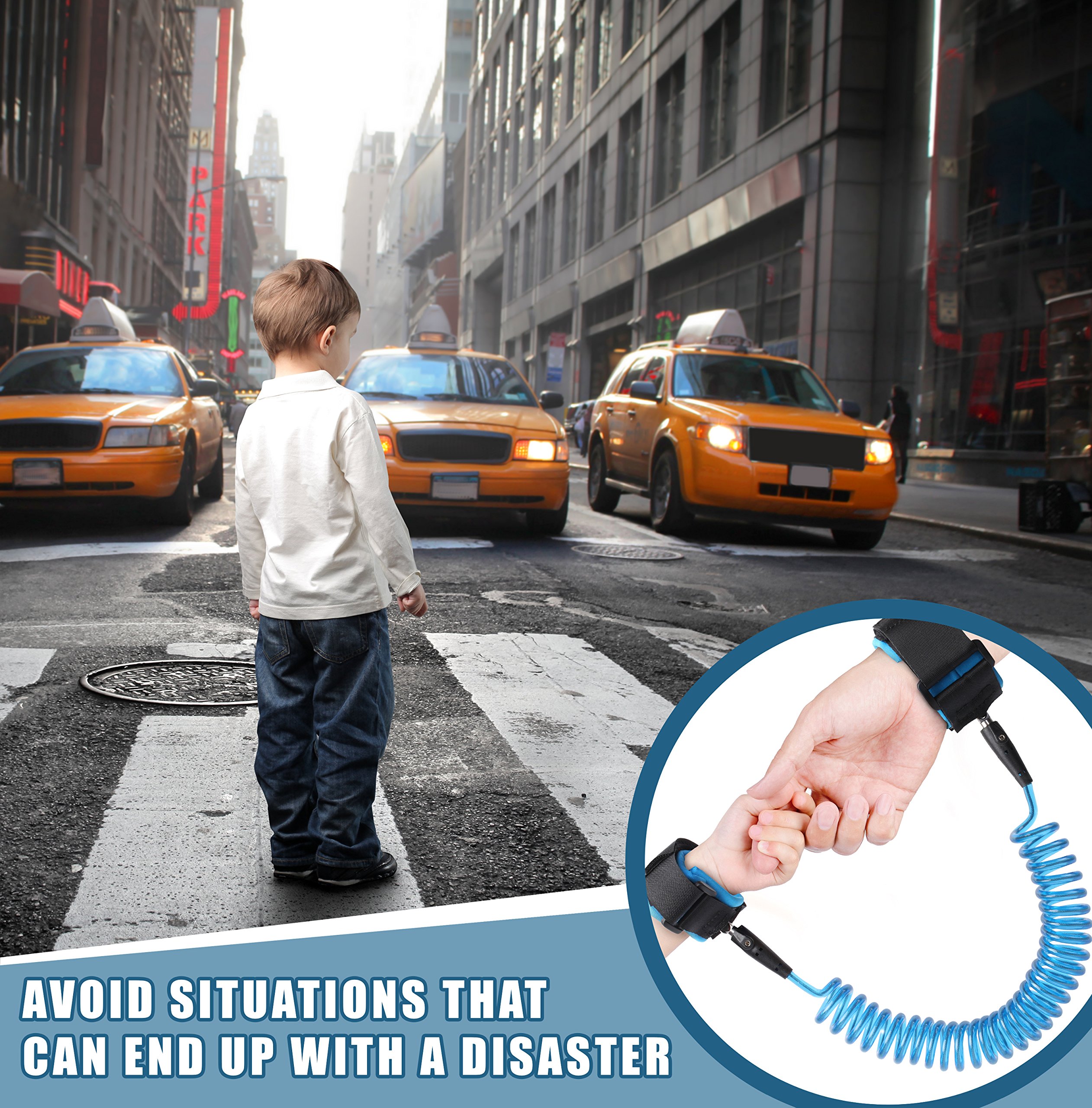Baby Child Anti Lost Wrist Link - with Extra Long Safety Strap 2.5M / 98in