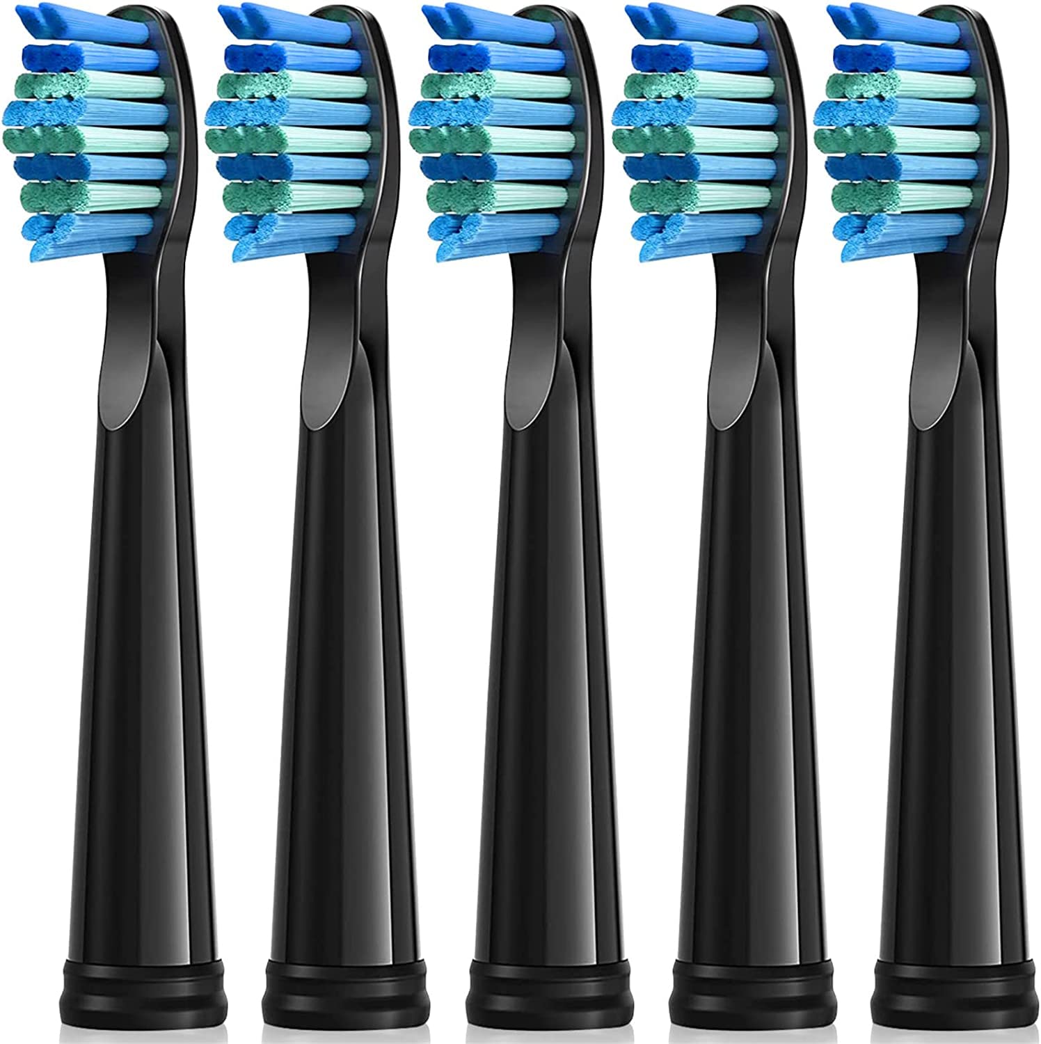 5 Pack Electric Toothbrush Replacement Heads Compatible for FW507/508/551/515/917/959/2011,FW-D1/D3/D7/D8/HP126, Dupont Brush Heads, Soft bristles