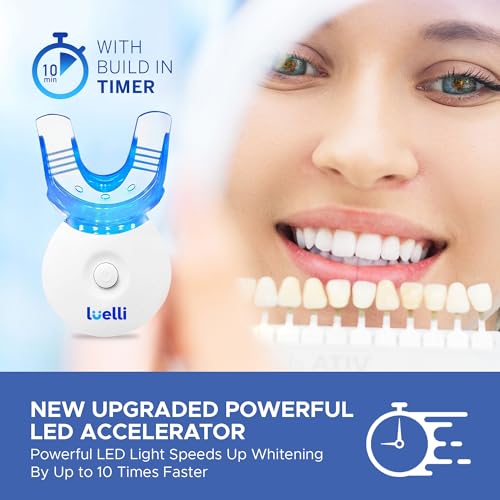 LUELLI Teeth Whitening Kit with LED Light, 35% Carbamide Peroxide, Teeth Whitening Gel, Helps to Remove Stains from Coffee, Smoking, Wines, Soda, Food, Home Dental Products for Sensitive Teeth