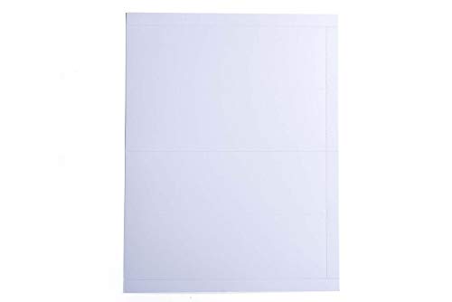 KARRES (QTY 120) 2.5 x 8 Inches Blank Table Place Tent Cards for Weddings Banquets Events Table Seating Food Labels