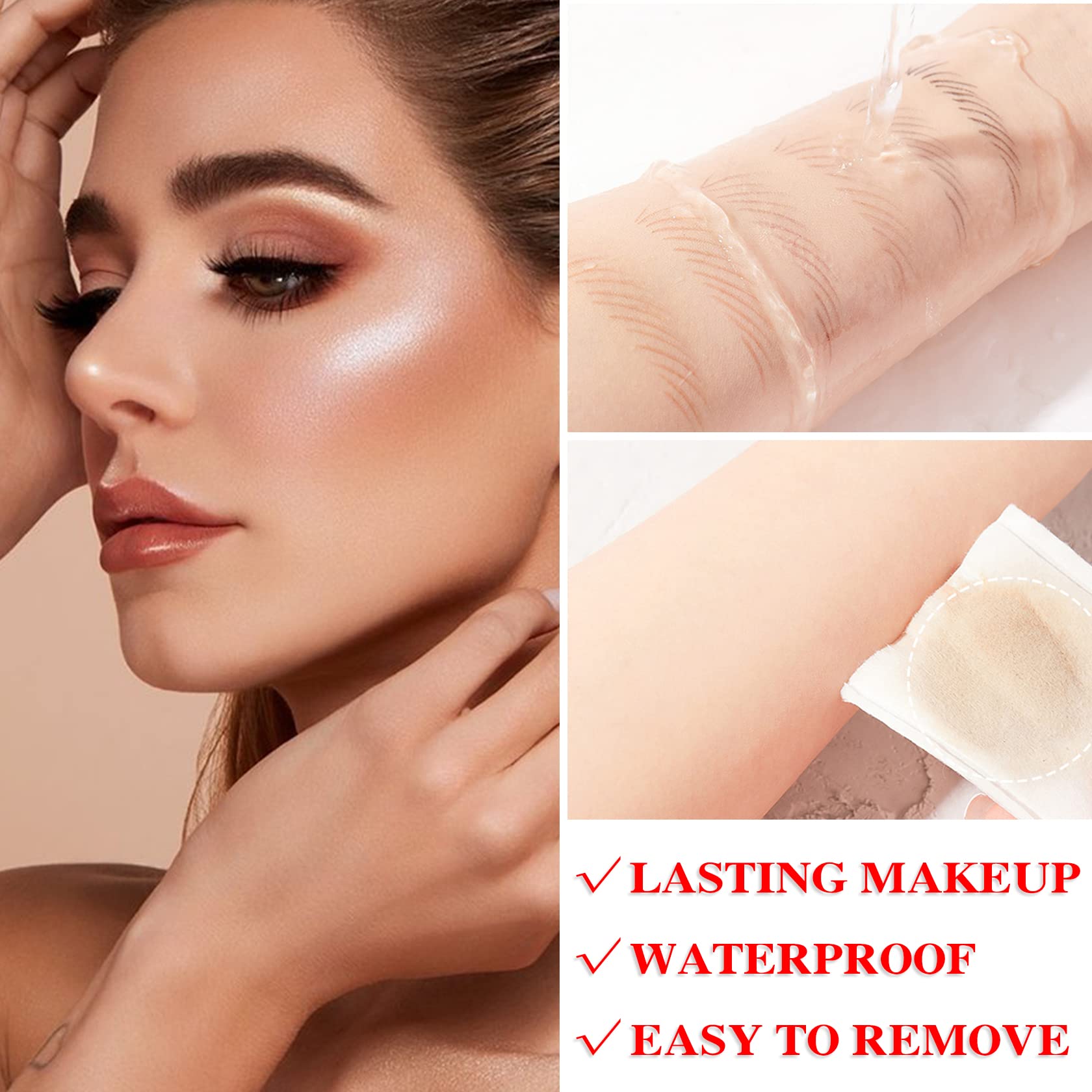 5P Waterproof Eyebrow Pencil,Pull Cord Peel-off Brow Pencil Microblading Eyebrow Pen Supplies Set Brow Pen Eyebrow Tattoo Makeup for Marking,Filling and Outlining,with Eyebrow Trimming Tool(Dark Brown)