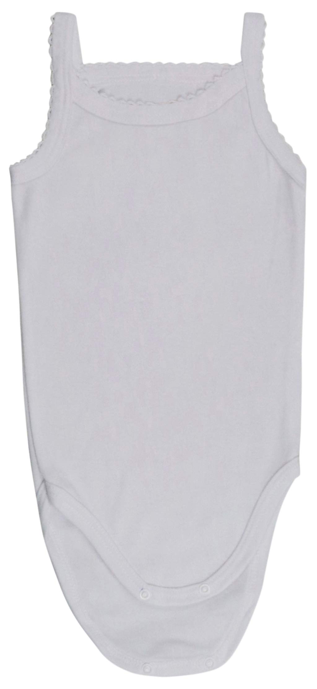 ToBeInStyle Baby Girls' 4 Pack Overall One-Piece Bodysuit - White - Size 1