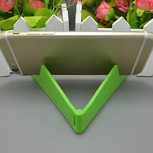 hudiemm0B Phone Holder, Universal Foldable Cell Phone V-Shape Stand Holder Mount Compatible with Smartphone Tablet Black