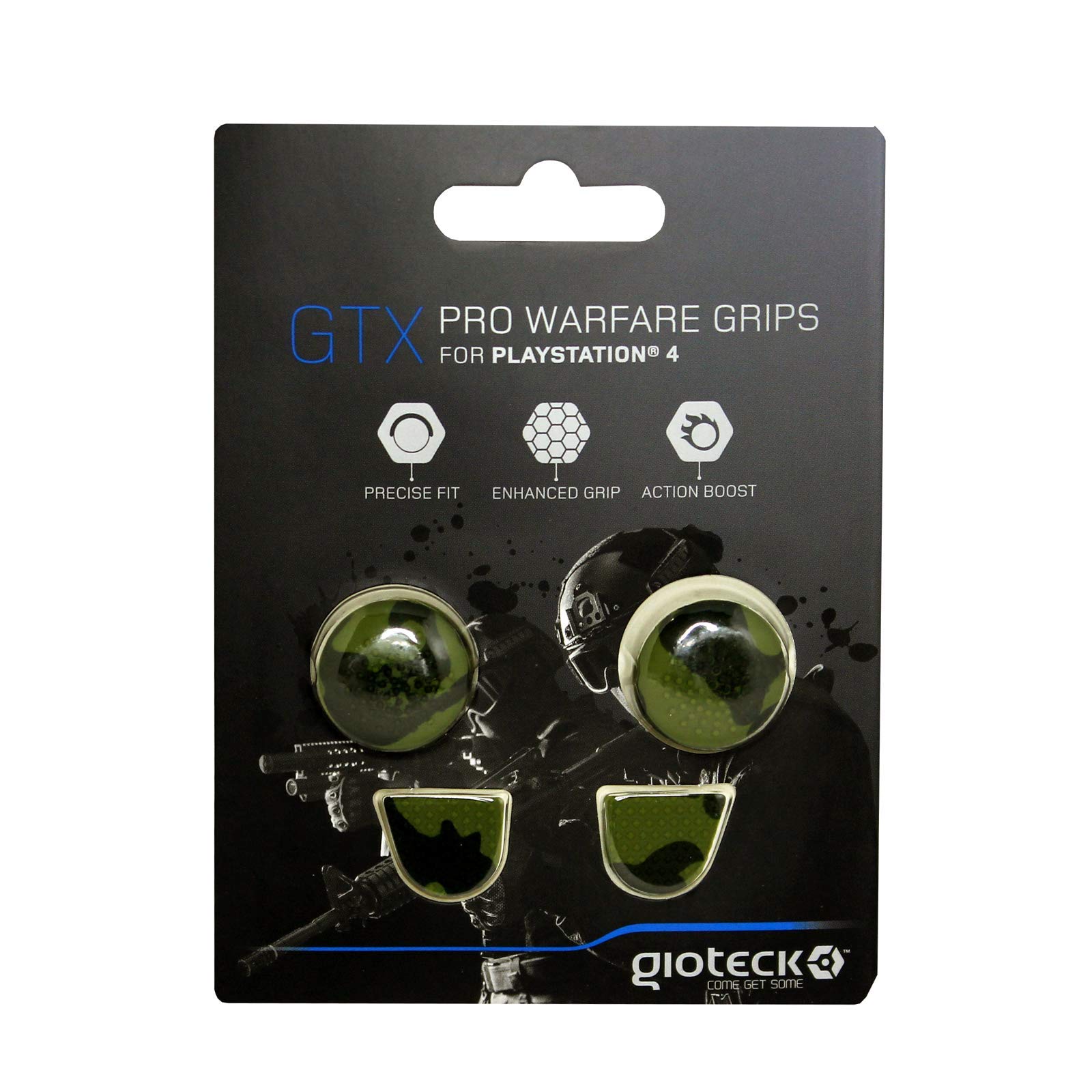 Gioteck Thumb Grips PS4 Joystick Protection Non-Slip PS4 Controller Protection Camo Green