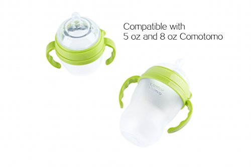 Compatible Bottle Handle for Comotomo, (Pack of 3, Green)