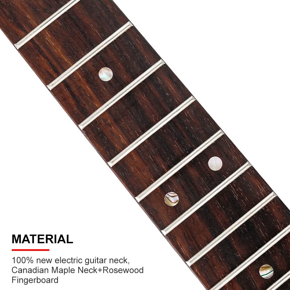 22 Fret Maple Fretboard Guitar Neck Guitar DIY Parts Replacement Matt black for ST Style
