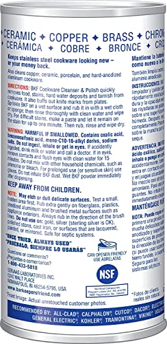 Bar Keepers, Friends Cookware Cleanser & Polish - 12oz (2 Pack) - Bundled With 1 Microfiber Towel and 1 Dual-Sided Scrubbing Sponge