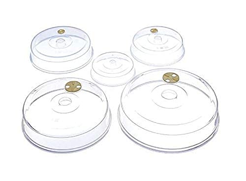 5 Piece Ventilated Microwave Covers Adjustable Steam Vents Assorted Sizes BPA Free Mixed Sizes For Large & Small Food Plates Bowls