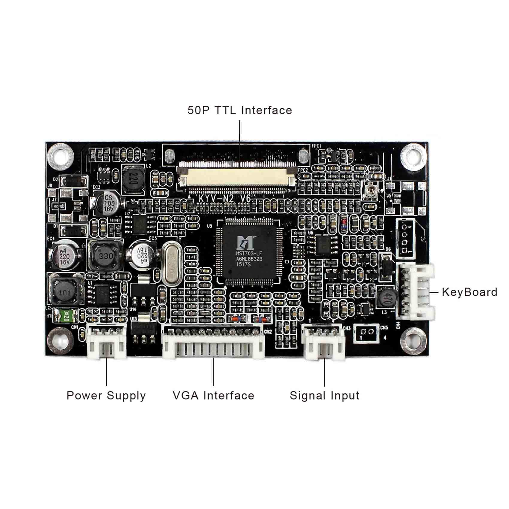 VSDISPLAY 5" 5 inch 640x480 LCD Screen ZJ050NA-08C Replcace AT050TN22 V1 with VGA AV Controller Board