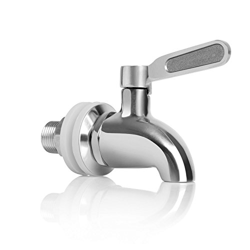 BTSKY™Stainless Steel Beverage Dispenser Replacement Spigot Fits 16mm(5/8 inch)Opening - No Lead Dispenser Replacement Faucet, Polished Finish