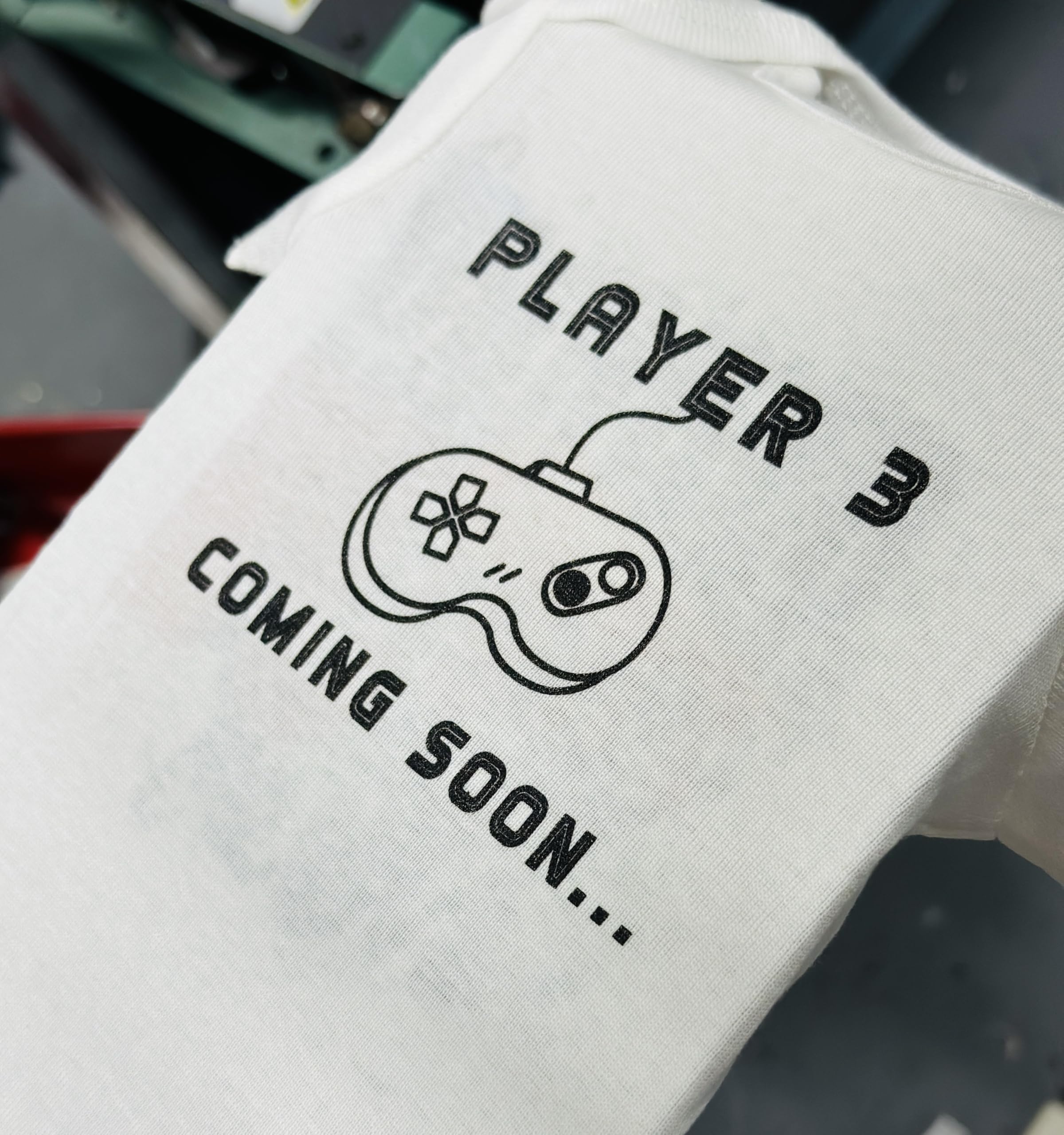 Ink Trendz Player 3 Coming Soon... Baby Pregnancy announcement Baby Coming Soon Infant Onesie Bodysuit Romper