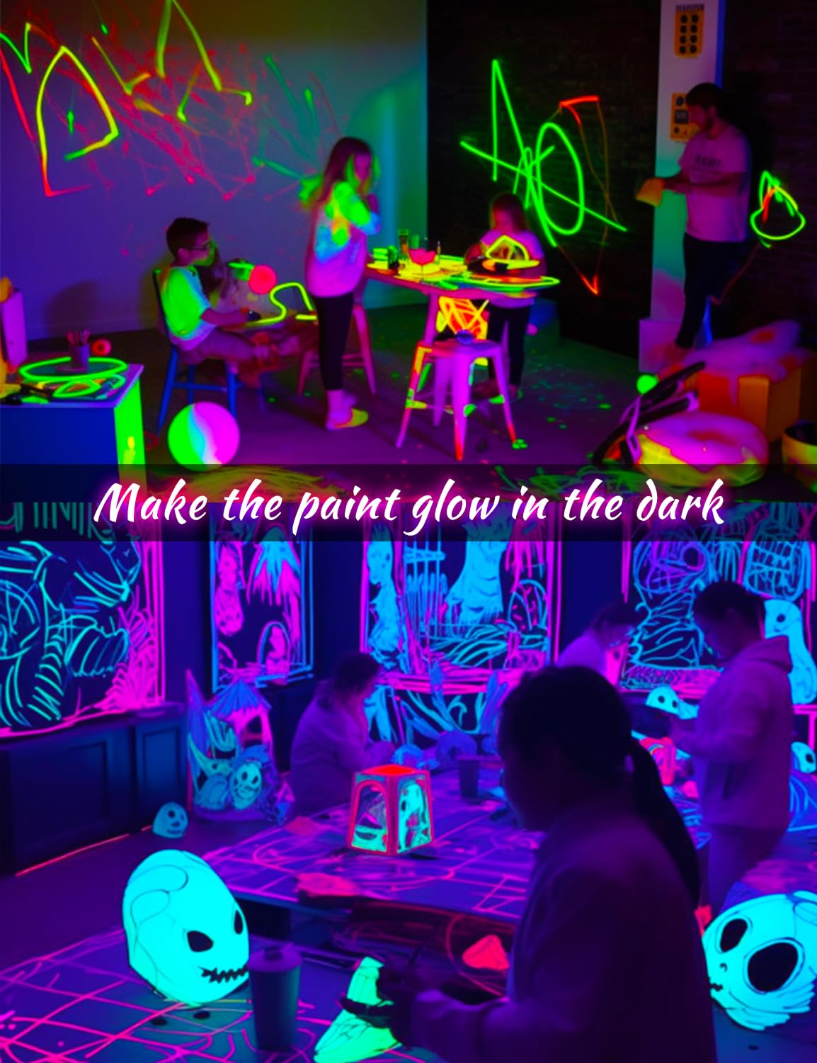 L LOHAS LED Black Light Bulbs, BR30 LED Black Light Bulb Glow in the Dark, 12W Halloween Blacklight Bulb UV 120WEquiv,UVA385-400nm, Black Light Bulbs for Glow Party Body Paint Fluorescent Poster,2Pack