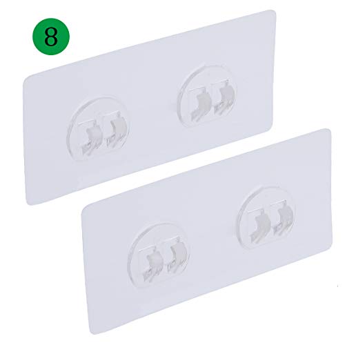 LAIGOO 8 Pcs Replacement Adhesive Stickers for Shower Caddy Corner, No Drilling Wall Hooks Adhesive Strips for Bathroom Shelves