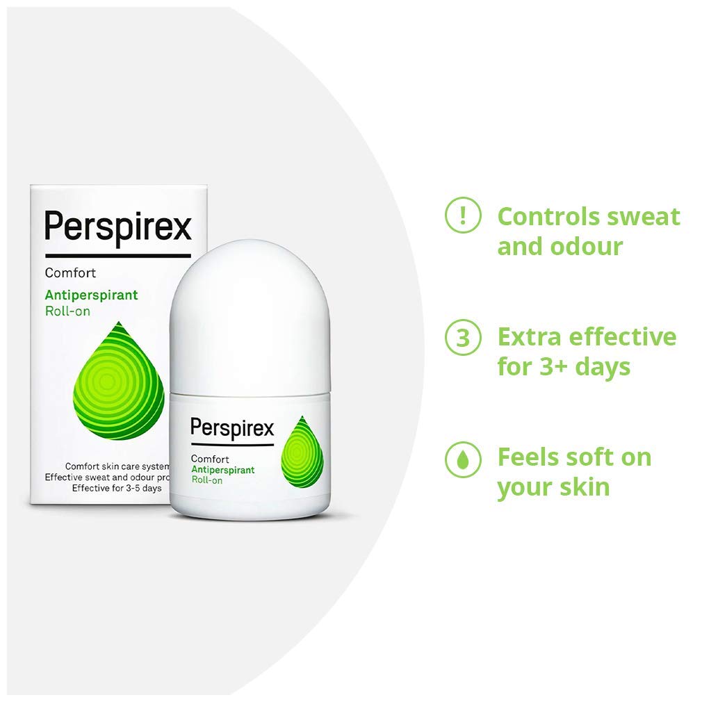 Perspirex Comfort Antiperspirant for Men and Women β Roll On Deodorant for Protection Against Sweat and Odour