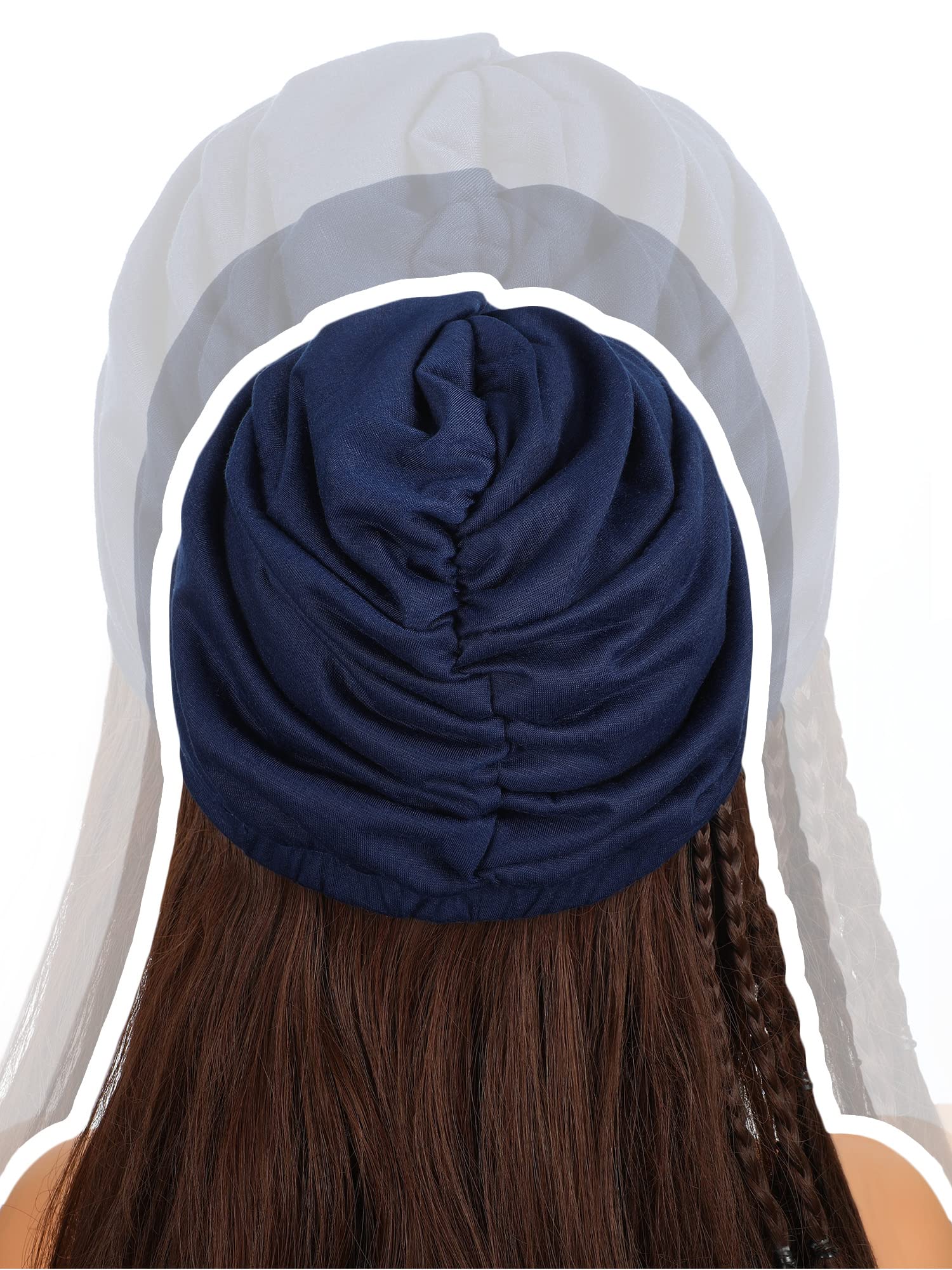 4 Pieces Turbans for Women Silk Satin Lined Turban Head Wrap Adjustable Twisted Turban Headwrap Hair Cover Wrap (Retro Color)