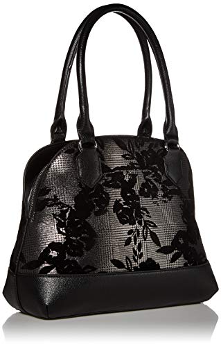 Anne Klein Triple Dome Satchel, Black Multi