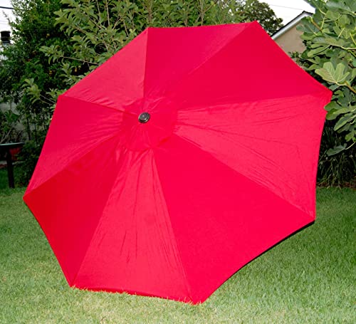 BELLRINO DECOR 7.5ft 8 Ribs RED Replacement STRONG & THICK Patio Umbrella Canopy Cover for (Canopy Only) (RED-78)