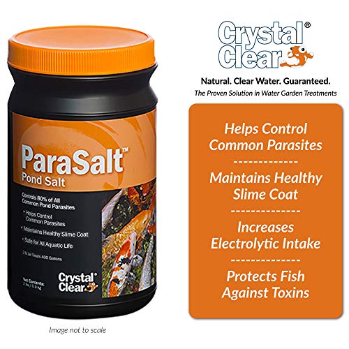CrystalClear ParaSalt - Pond Salt for Koi & Goldfish - 20 Pounds Treats Up to 4,000 Gallons