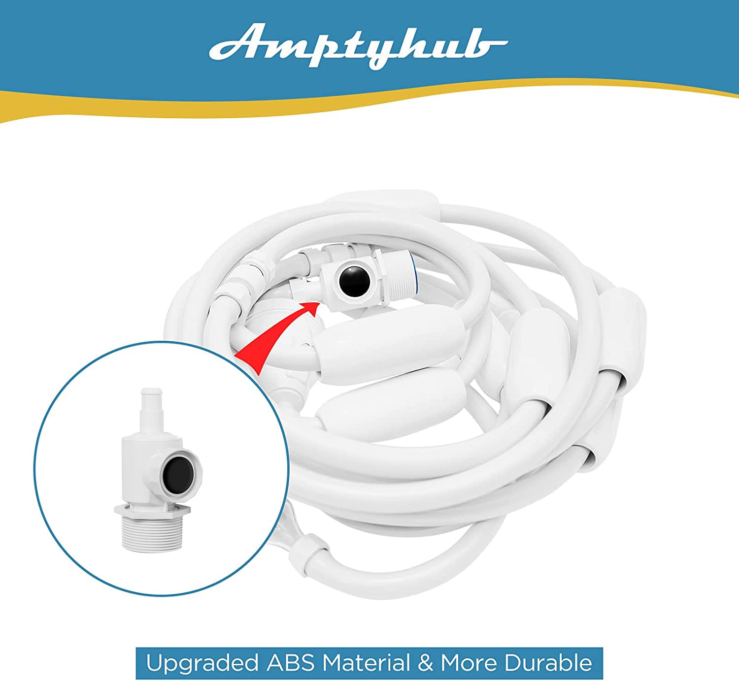 Amptyhub 9-100-9001 UWF Connector Assembly Compatible with Polaris Zodiac 380, 280, 180 Pool Cleaner Parts Replacement Universal Wall Fitting Connector Assembly Part