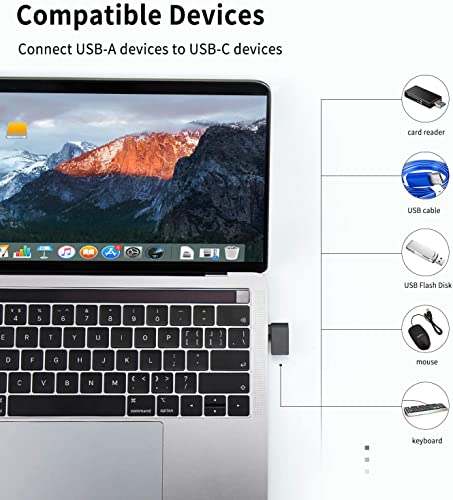 UseBean Right Angle USB C to USB Adapter(3-Pack), 90 Degree Type C Male to USB 3.0 Female Converter,Thunderbolt 3 OTG Connector for MacBook Pro/Air, iPhone 15 Pro Max,Galaxy S24/S23/S22