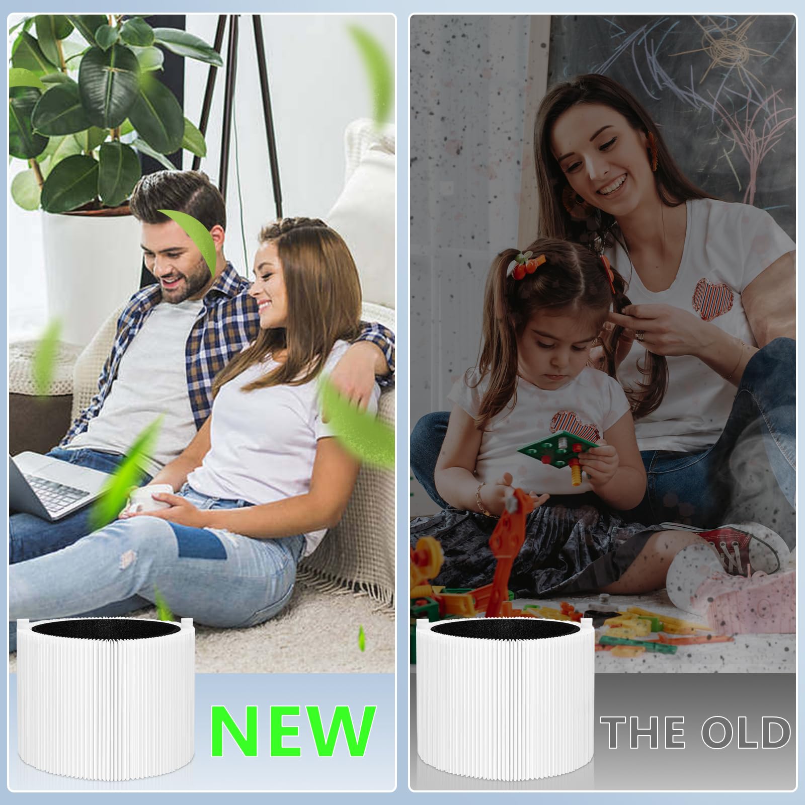 311i MAX Replacement filter Compatible with BLUEAIR Blue Pure 311i Max Air Purifier F3MAX, H13 True HEPA 2-in-1, 2Pack, by HODSEUKIN.