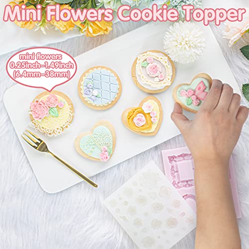 Funshowcase 32 Cavity Roses Flower Fondant Candy Silicone Mold for Sugarcraft Cake Decoration, Cupcake Topper, Polymer Clay, Soap Wax Making, Resin Jewelry Casting Crafting Projects